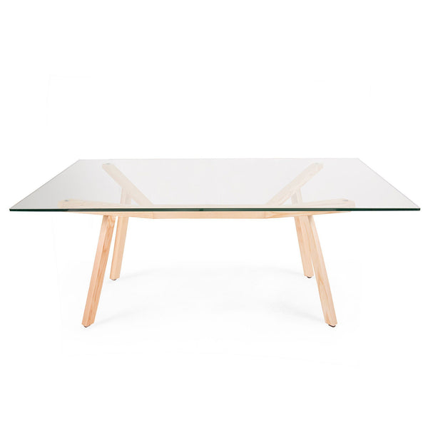 Sean Dix Style Forte Dining Table 140x85cm (Glass Top) - Nathan Rhodes ...